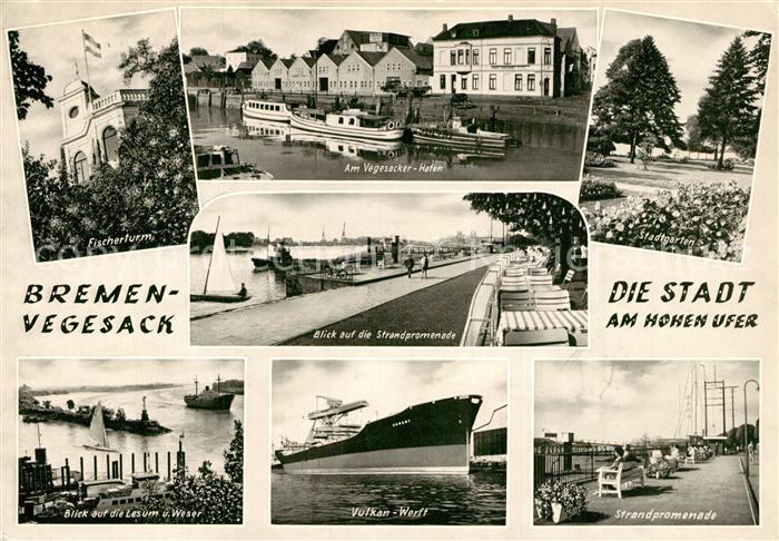 AK / Ansichtskarte Vegesack Hafen Promenade... | oldhting.at